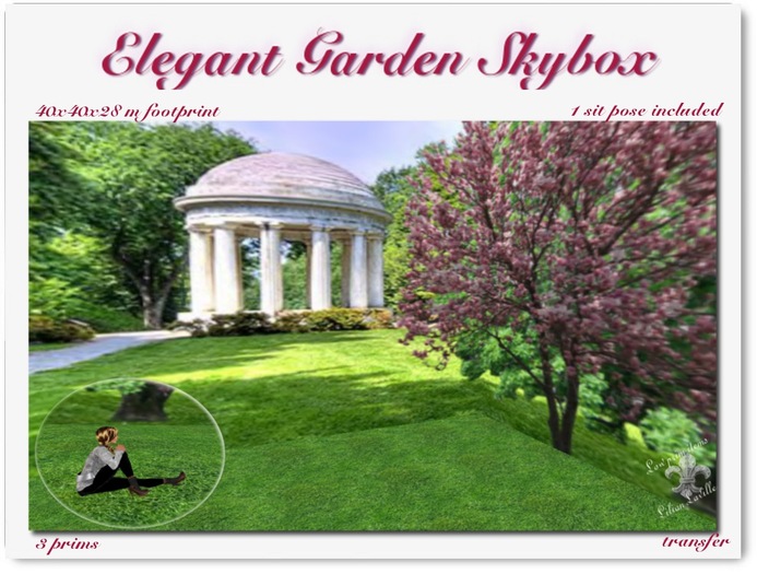 Second Life Marketplace - Elegant Garden Skybox - 3 prims MT